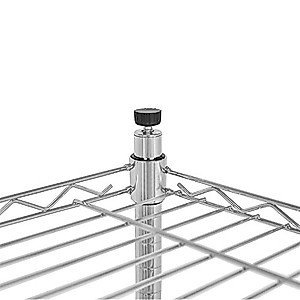 5 Tier Wire Shelving Rack Storage Metal Shelf Wire Shelving Unit 72" Hx36 Wx14 D 1250 LBS Capacity Sturdy Steel Heavy Duty 5 Tier Layer Rack for Restaurant Garage Pantry Kitchen Garage Rack Chrome