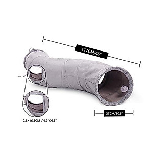 PAWZ Road Cat Tunnel Collapsible S Shape Cat Play Tube 10.5 Inches in Diameter