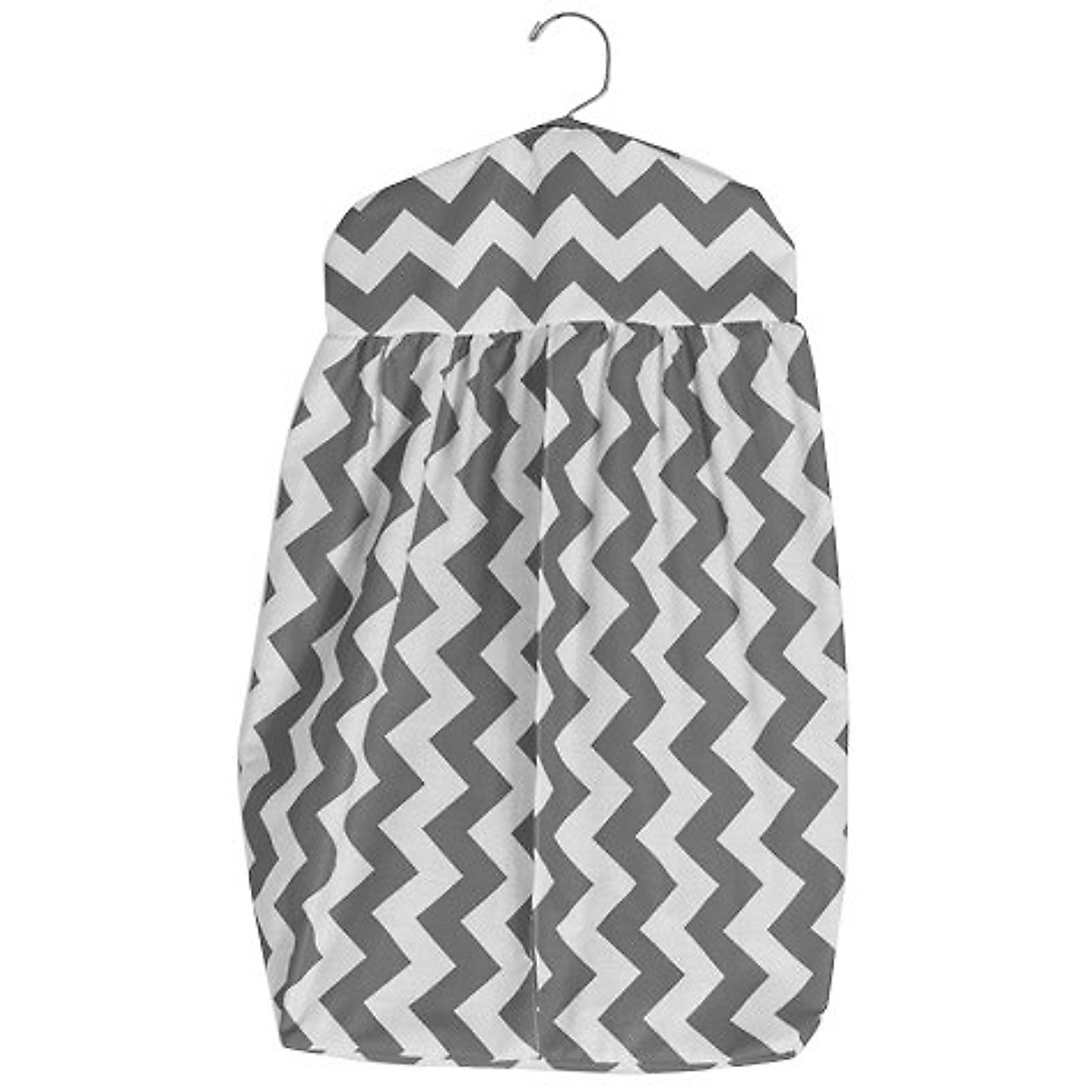 Baby Doll Bedding Chevron Diaper Stacker, Grey