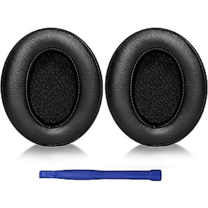 Aiivioll Compatible with Sennheiser Momentum 2.0 Ear Cushions, Isolating Headphone Cushion Memory Foam Replacement Earpads (Black +Black Net)