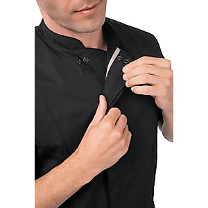 Chef Works Men's Bristol Signature Series Chef Coat, Black, Large