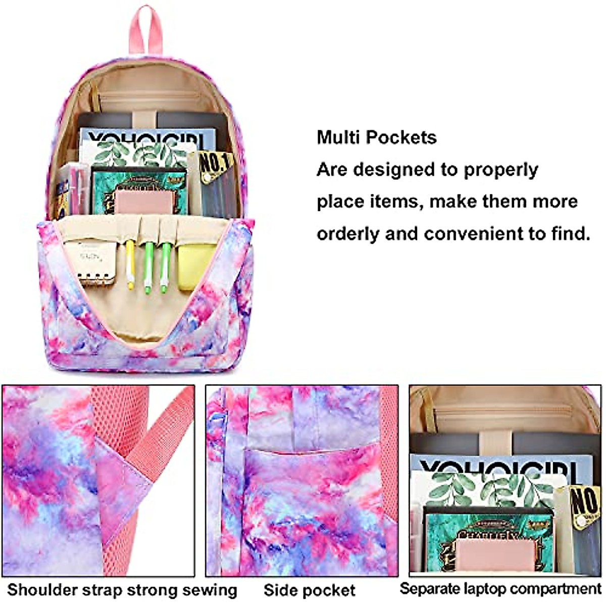 CAMTOP Preschool Backpack for Kids Girls Small Backpack Purse Kindergarten School Bookbags for Toddler Travel (878 Galaxy-Purple)