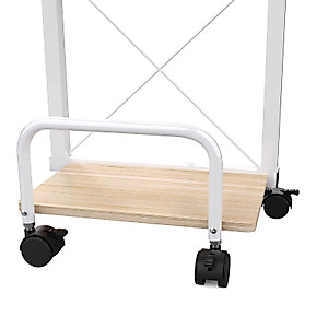 PaNeTnya Mobile Multifunctional Table Computer Desk,Height Adjustable Overbed Table with Wheels,Standing Workstation Laptop Cart,Rolling Bed Desk for Bedroom,Dining Room,Living Room