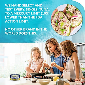 Safe Catch Wild Ahi Yellowfin Tuna Fish Canned, Wild Caught, Lowest Mercury, Lean Protein, Omega 3, Gluten-Free, Kosher, Pack of 6