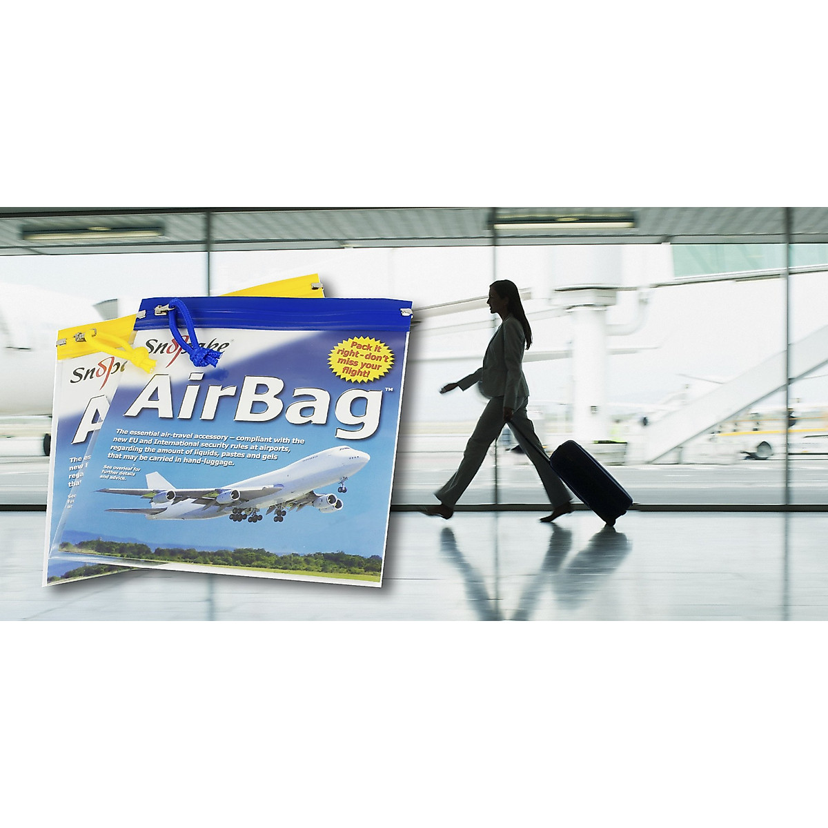 Snopake Airport Bags Clear Plastic Travel For Liquids - TSA Approved - Pack 5