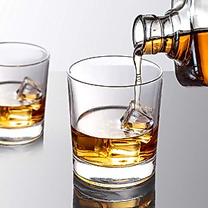 COPLIB Whiskey Glasses Set of 4-11 OZ Old Fashioned Glasses/Premium Crystal Glasses, Perfect for Whiskey Lovers, Rocks Glasses for Scotch, Bourbon, Liquor, Rum, and Cocktail Drinks - Twist