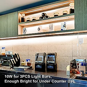 yotutun Under Counter Lights for Kitchen 3Pack Dimmable Under Cabinet Light, 13Inch 10W Closet Lights with Memory Function, Bright LED Cabinet Lights for Kitchen,Shelf,Desk,Workspace (3 Pack)