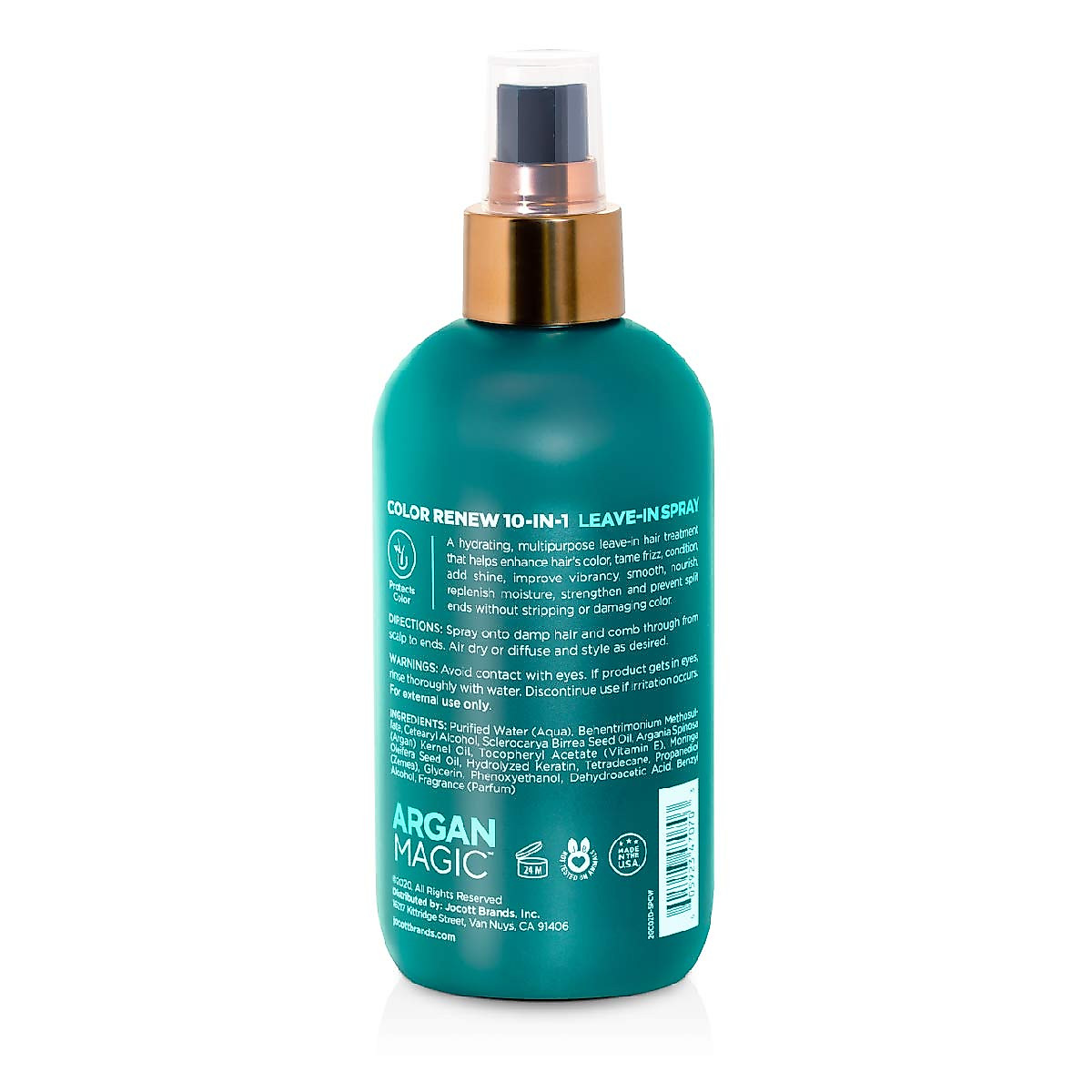 Argan Magic Color Renew 10-in-1 Multipurpose Spray & Leave in Conditioner for Color Treated Hair | Hydrates, Enhances Color, Boost Shine | Enriched with Argan Oil | Made in USA, Paraben Free (8 oz)