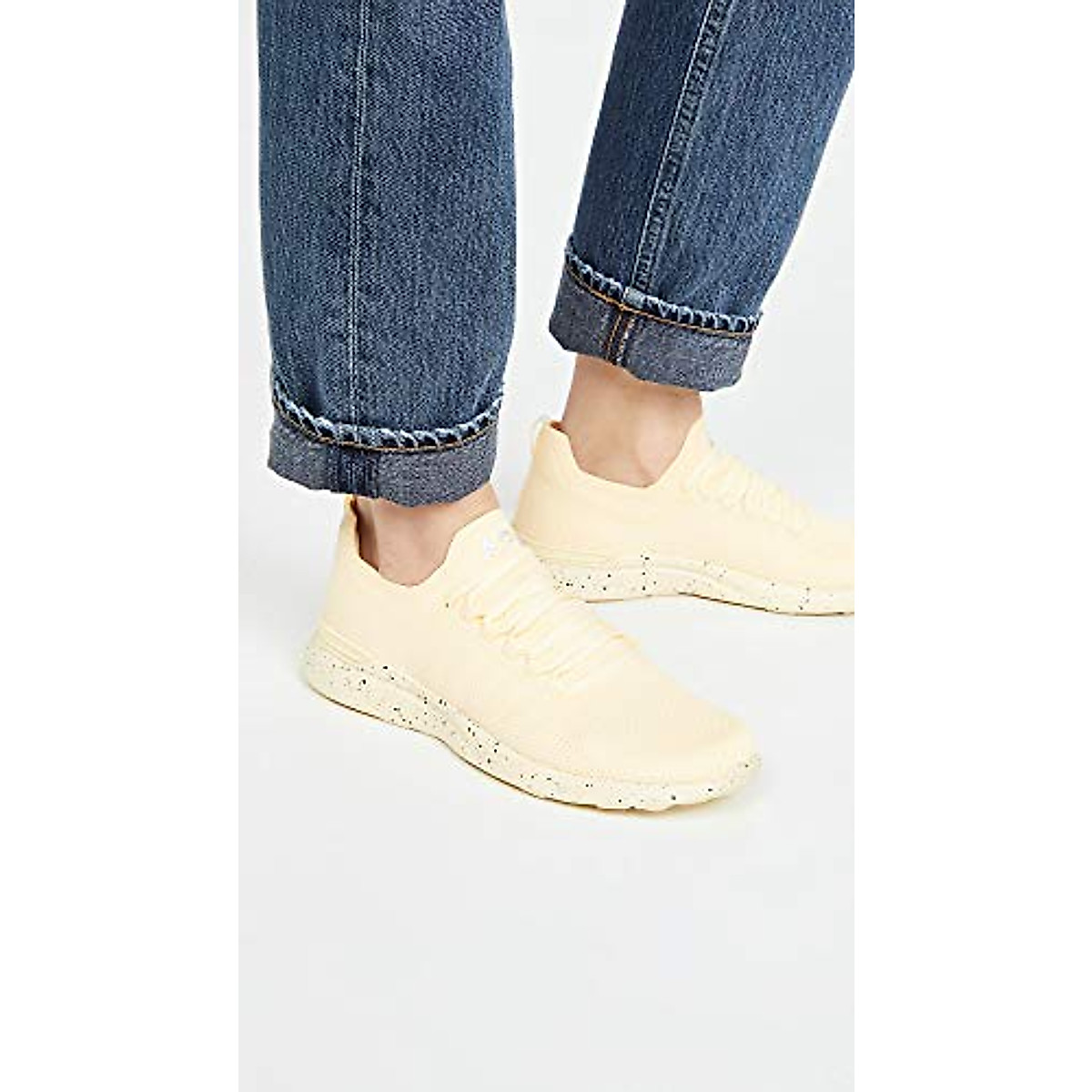 APL: Athletic Propulsion Labs Women's Techloom Breeze Sneakers, Lemon Zest/Speckle, Yellow, 7 Medium US