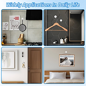 GEEHUA Self Adhesive Ceiling Hook, 30 PCS No Hole Sticky Eye Hooks Wall Small Disc Hook for Hanging Light Plants, Christmas Festival Wedding Decorations Baloon Storage Display(3cm/1.18in)