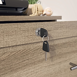 Realspace® 29-7/16"W x 18-1/2"D Lateral 2-Drawer File Cabinet, Spring Oak