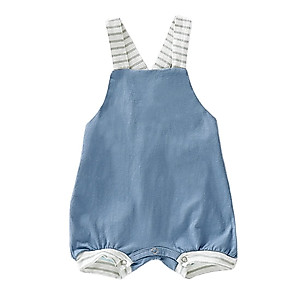 Newborn Boy Clothes White Stripes Boys Overalls One-Piece 12 Month Boy Clothes Simplee Kids