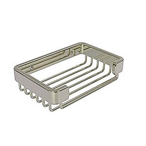 Allied Brass BSK-30SR Rectangular Soap Shower Basket, Polished Nickel