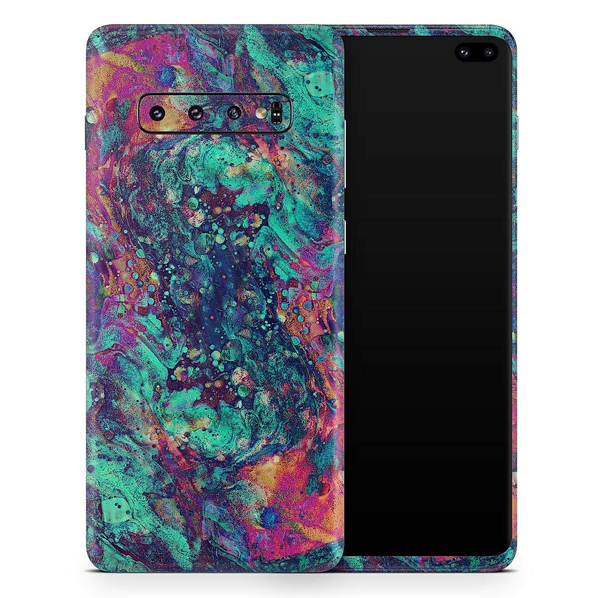 DesignSkinz Liquid Abstract Paint Remix V91 Protective Vinyl Decal Wrap Skin Cover Compatible with The Samsung Galaxy S20 (Screen Trim & Back Glass Skin)
