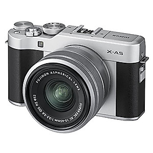 Fujifilm X-A5 Mirrorless Digital Camera w/XC15-45mmF3.5-5.6 OIS PZ Lens - Silver