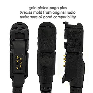 Rataok xpr3500e Earpiece and Mic Walkie Talkie Accessories Headset with Microphone Radio Ptt Ear Piece for Motorola xpr 3300e 3500e 3000 3300 3500 xpr3300e xpr3000 xpr3300 xpr3500 (C Swivel)
