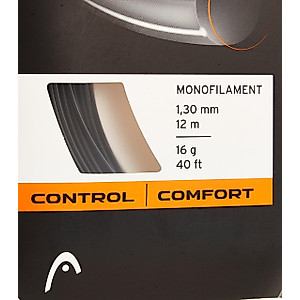 HEAD Sonic Pro Tennis Racket String 40' Set - 17 Gauge Monofilament Racquet String, Black