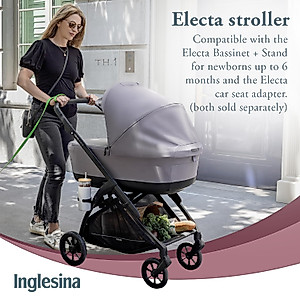 Inglesina Electa Full Size Standard Baby Stroller - Weighs only 19 lbs, Reversible Seat, Compact Fold, One-Handed Open & Close, Adjustable Handle, Large Basket & All-Wheel Suspensions - Chelsea Gray