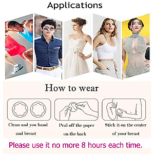 CLOHO Self Adhensive Nipple Covers Disposable Lingerie Breast Pasties Petals, 10pairs91, free size