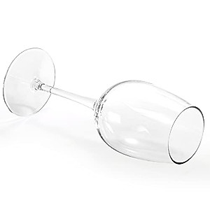 ZEAYEA Set of 4 Red Wine Glasses, 12 oz Tritan Champagne Glasses With Stem, Unbreakable Wine Goblets, BPA-free Plastic Drink Glasses for Party Holiday Wedding Picnic Gift, Dishwasher Safe