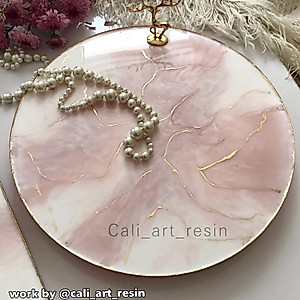 RESINWORLD 14" Round x 2" Deep XL Large Tray Mold, Shiny Silicone Tray Board Table Clock Mold for Epoxy Resin Casting, Floral Preservation Bouquet Resin Mold Home Decor