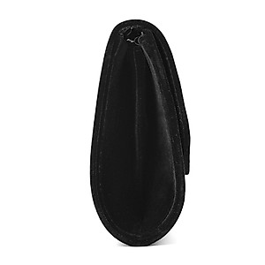 U-Story Womens Velvet Bridal Clutch Evening Prom Wedding Shoulder Chain Bag Handbag (Black)
