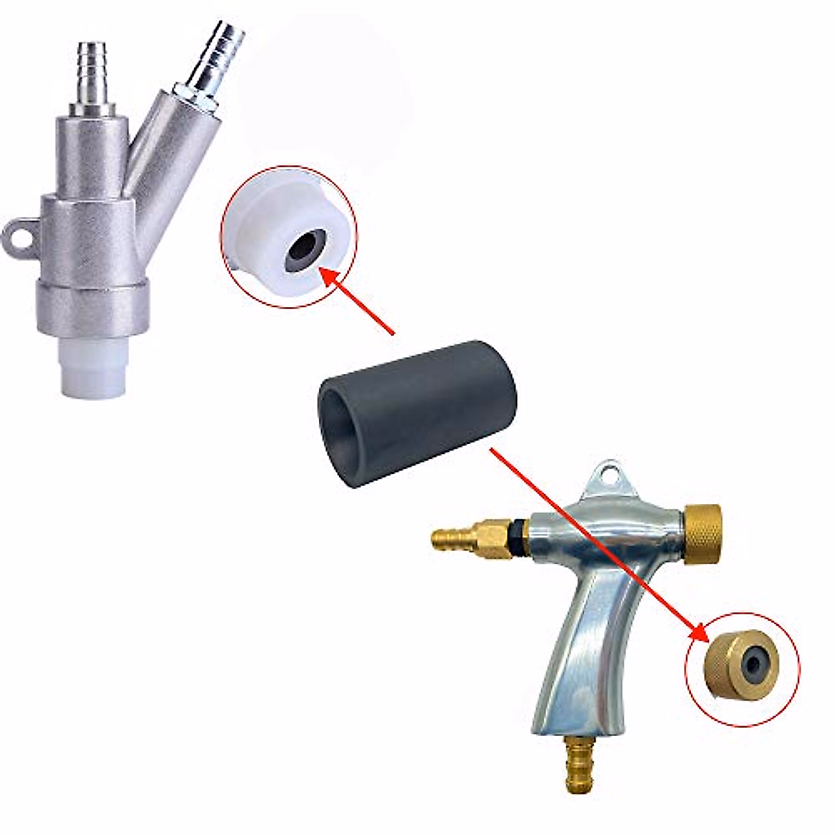 HOLDWIN Boron Carbide Nozzle Sandblaster Gun Nozzle Siphon Blast Gun Nozzle Replacement Nozzle for Sandblasting Cabinet 1Pc (Caliber 3/4/5/6/8/10/12mm)(8mm)
