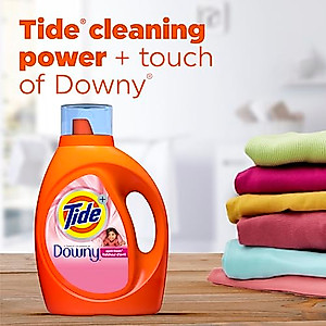 Tide with Downy Laundry Detergent Liquid Soap, High Efficiency (HE), April Fresh Scent, 59 Loads 92 fl oz