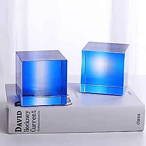 LONGWIN Crystal Bookends Decorative Heavy Duty Book End for Shelves Non Skid Bookends Book Stopper for Heavy Books - Teacher Appreciation Gifts Pack of 1 Pair