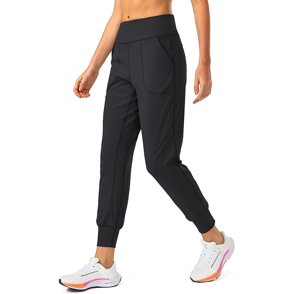 Soothfeel Women's Joggers with Zipper Pockets High Waisted Athletic Workout Yoga Pants Joggers for Women