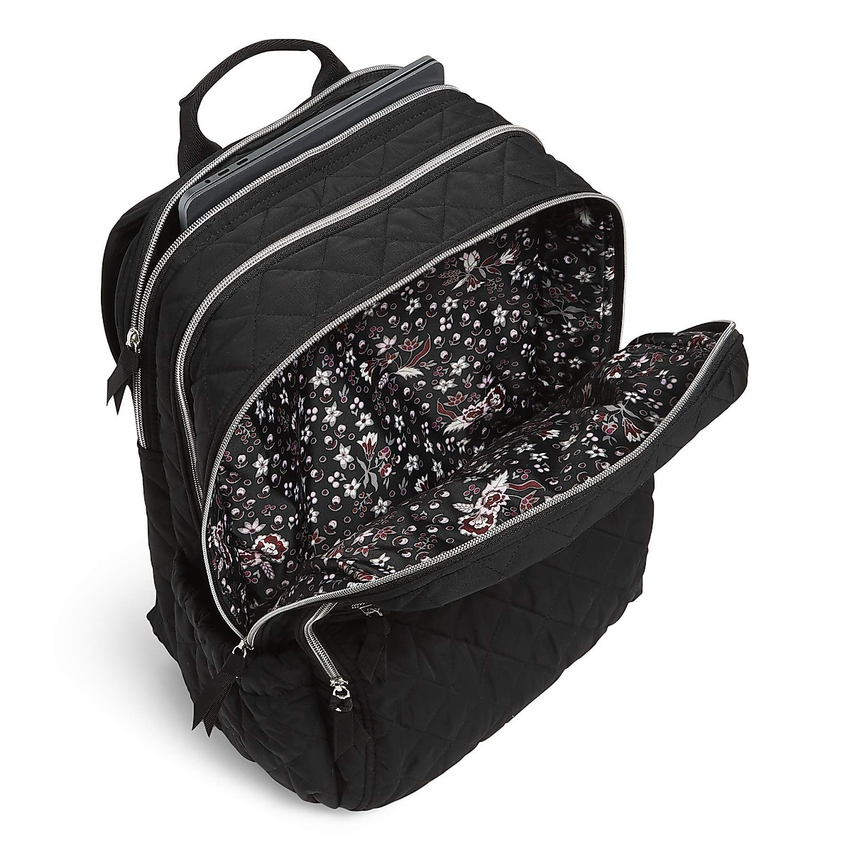 Vera Bradley Women's Performance Twill XL Campus Backpack, Black, One Size