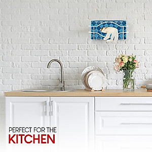 Stock Your Home (White) Metal Single Gloves Dispenser, Tissue Box Shelf, Glove Box Holder Wall Mount, for Kitchen, Cleaning Closet, Lab, Exam, Office