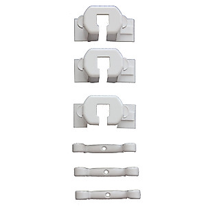 Cardinal Gates 3 Piece Plug Guard and Cord Keeper, White