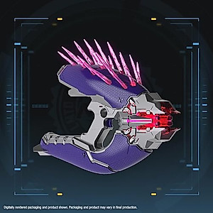 Nerf LMTD Halo Needler Dart-Firing Blaster, Light-Up Needles, 10-Dart Rotating Drum, 10 Nerf Elite Darts, Game Card with in-game Content