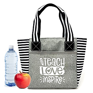 Brooke & Jess Designs Teacher Tote Bag for Work - Teacher Gifts for Women, Teacher Bag Best Teacher Appreciation Day Gift, Birthday