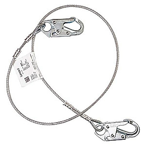 Positioning Lanyard, 6 ft, 310 lb. Weight Capacity, Silver