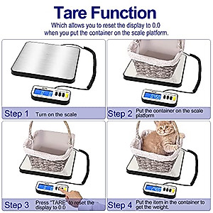Acteck A-LX460 460lb x 0.1lb Digital Heavy Duty Shipping and Postal Scale with Large Stainless Steel Platform, Batteries and Ac Adapter Included