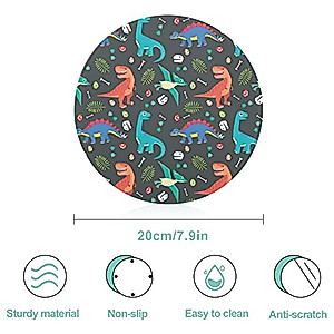 Colorful Dinosaur Pattern Cutting Board Tempered Glass Chopping Board for Kitchen Hotel