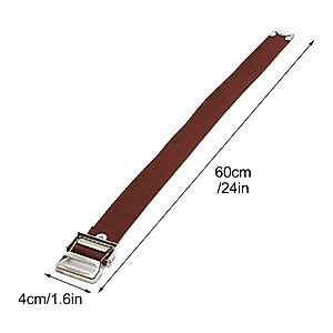 Leg Band Strap, 1 Pair Adjustable Comfort Drywall Home Improvement Stilts Firm Leg Band Straps Loop for Men and Women, Replacement Part for Stilts, Brown(Size:2pcs)