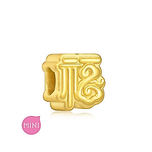 CHOW SANG SANG 999 24K Solid Gold Mini Charm Auspicious Cloud with Felicity Charm Bracelet for Women 93736C