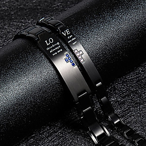 Wolentty Couples His and Hers Matching Bracelets Love Bracelet Gifts for Valentine's Day (His & Hers)