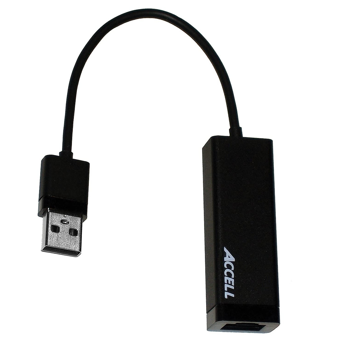 Accell USB 3.0 to Gigabit Ethernet Adapter 1000Mbit/S, Compatible with Windows and macOS, Black (J141B-005B-2)
