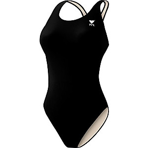 TYR womens Swimsuit Tyreco Maxfit, Black, 42 US