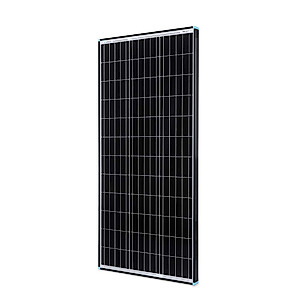 Renogy 100W Solar Panel 12 Volt Monocrystalline Sleek, Black Frame & Solar Panel Mounting Z Brackets Lightweight Aluminum Corrosion-Free Construction