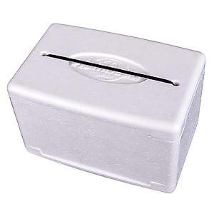 Flambeau Outdoors 6032WC Double Opening Foam Fishing Cooler, Styrofoam Live Bait Carrier with Bungee, White