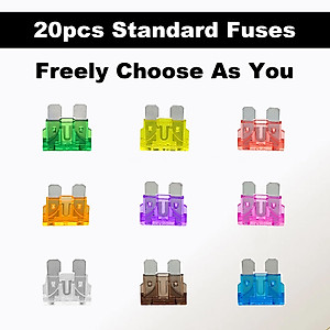 20pcs 7.5A Standard Car Fuses Blade Fuse,32V (12/24V) Blade Fuse, 7.5AMP Automotive Fuses(ATO/APR/ATS), Automotive Fuses for RV, AUTO, Truck, Boat, SUV (7.5 AMP/32V)