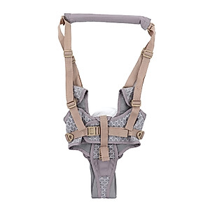 Baby Walking Harnesses, Handheld Kids Walk Helper Lightweight Adjustable Detachable Crotch Pad Handheld Toddler Walk Assistant Belt for 8‑24M Webbing, Mesh Material(Monsoon Grey-Profile Mesh)