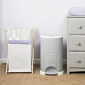 Dekor Classic Hands-Free Diaper Pail | Gray | Easiest to Use | Just Step – Drop – Done | Doesn’t Absorb Odors | 20 Second Bag Change | Most Economical Refill System