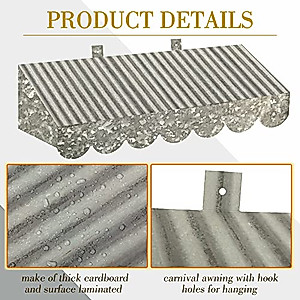 8 Pcs 3D Circus Awning Wall Decoration Carnival Stripes Awning Circus Tent Carnival Theme Party Decor for Carnival Party Classroom Decorations (Corrugated Style)