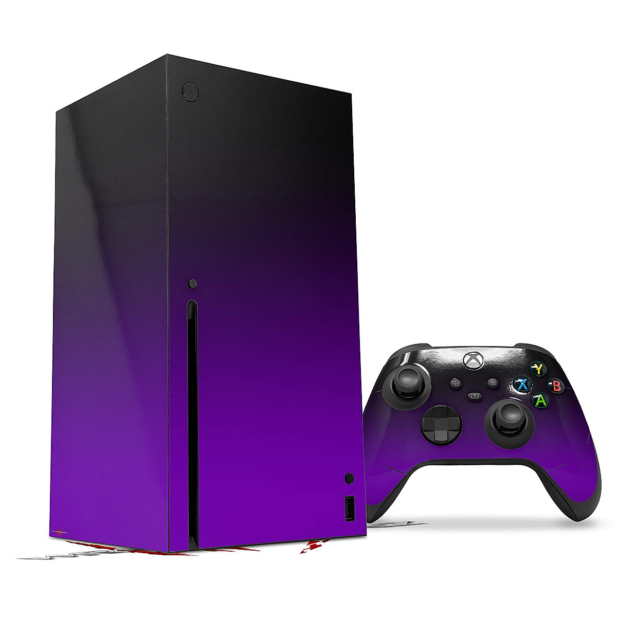 WraptorSkinz Skin Decal Vinyl Wrap compatible with the XBOX Series X Console and Controller - Smooth Fades Purple Black (GAMING CONSOLE NOT INCLUDED)